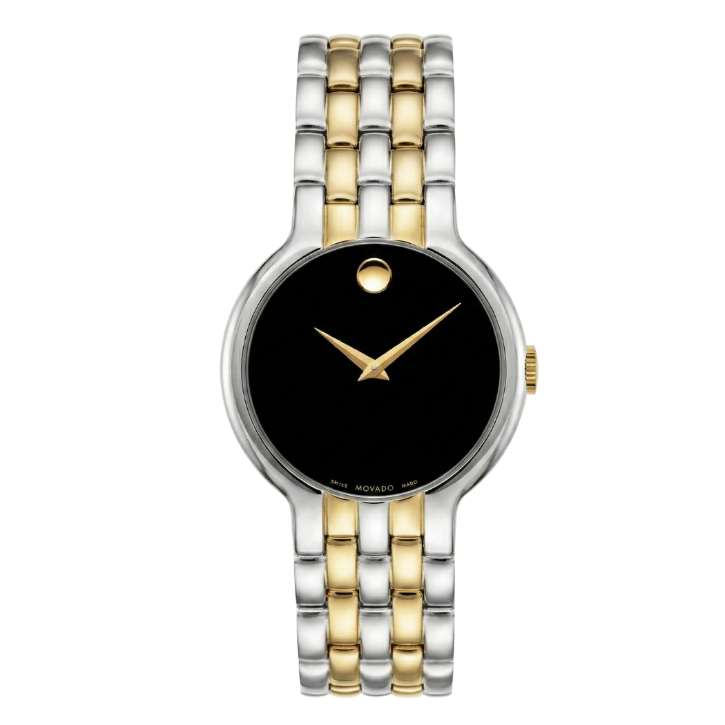 Movado Veturi Two-tone Stainless Steel Black Dial Quartz Watch for Gen ...