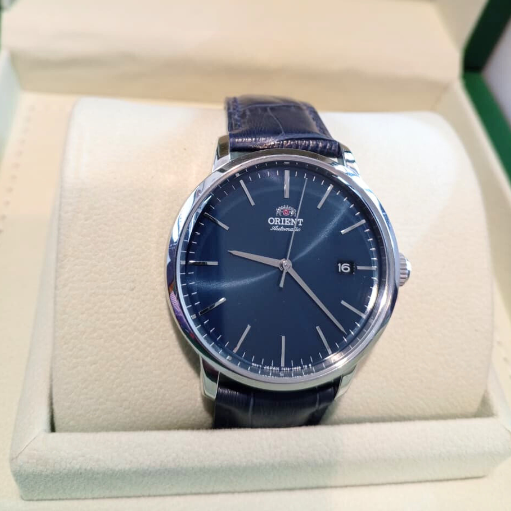 Orient Blue Leather Strap Blue Dial Automatic Watch for Gents - ORient ...