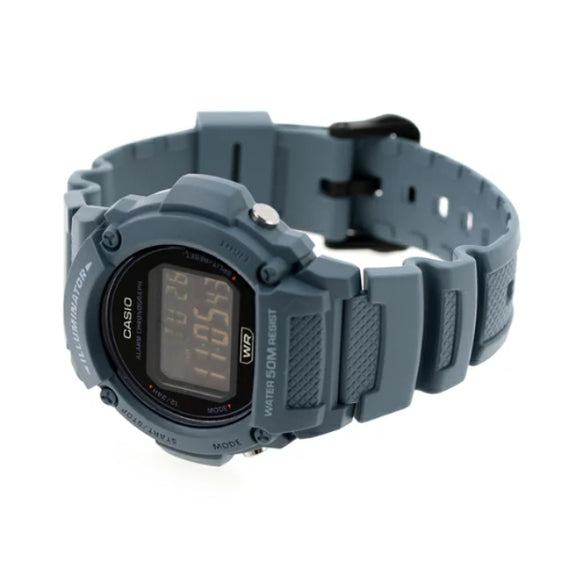 Casio Illuminator Blue Resin Band Black Dial Digital Watch for Gents ...