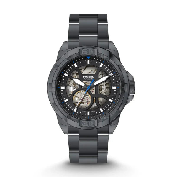 Fossil Bronson Grey Stainless Steel Grey Dial Automatic Watch for Gent ...