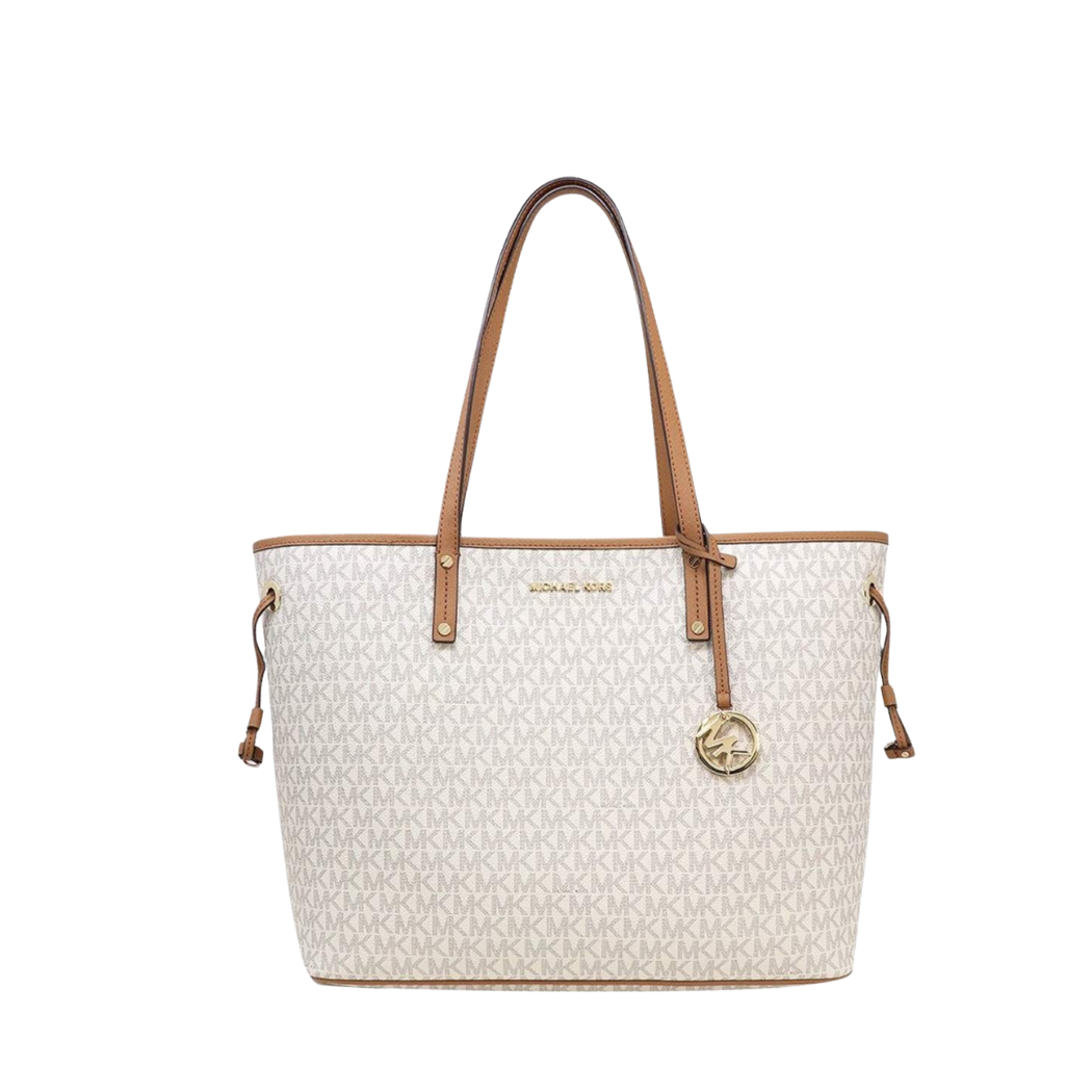 Buy Michael Kors Jet Set Travel Tote DrawstrIng Bag In Vanilla Online ...