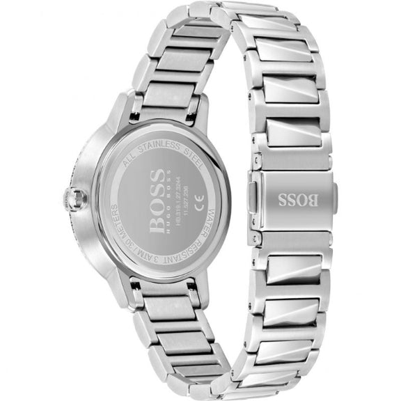 HUGO BOSS Signature Silver Stainless Steel Silver Dial Quartz Watch fo ...