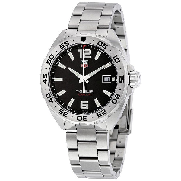 Tag Heuer Formula 1 Silver Stainless Steel Black Dial Gent's Watch- WA ...